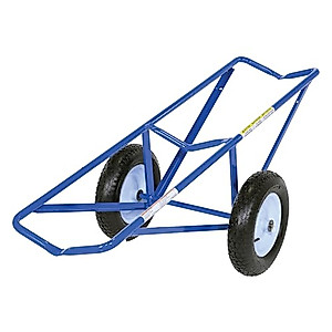 Vestil CARPET-45 Portable Carpet Dolly with Fully Pneumatic Wheels, 500 lbs Capacity, 60" Length x 26" Width x 20" Height, Platform Width (in.) 14-11/16.