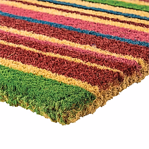 NoTrax, Stripes, Handmade Natural Coir Doormat, Entry Mat for Indoor or Outdoor Use, 18"x30", C11 (C11S1830ST)