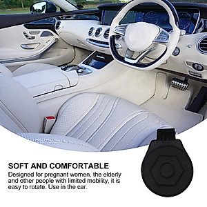 HEALLILY Swivel Seat Cushion 360° Rotating Car Seat Cushion Auto Swivel Cushion for Elderly or Those with Limited Mobility Black
