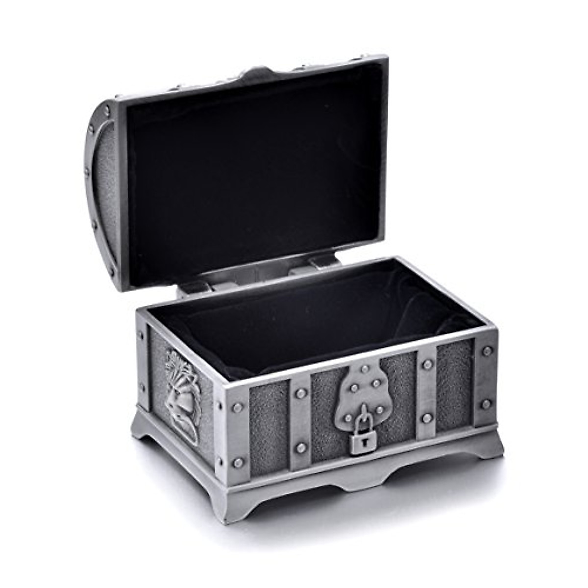 REINDEAR Vintage Pewter Tooth Fairy Treasure Chest Box