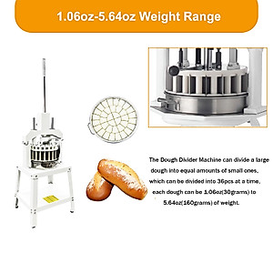 HayWHNKN Dough Divider Rounder 36pcs Dough Cutter 1.06~5.64oz Manual Dough Equal Divider Maker Hand Press Dough Cutter Scraper Bread Maker for Bakery Desktop