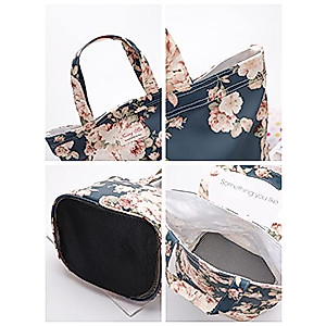 Kwang Min Floral Penoy Beach Shower Mesh Caddy Toiletry,Air Dry,Water Proof Fabric,Light,Easy to Clean,Ideal Gift Organizer for Water Toys,Marina Shower,Grocery Seafood Carrier (Black Penoy), Medium