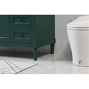 Elegant Decor Indoor Modern Under Sink Bathroom Fixtures Storage Organizer Cabinet 42 inch Single Bathroom Vanity - Green