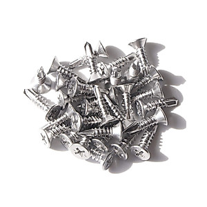 IMScrews 50pcs #8 x 3/4" Stainless Flat Head Phillips Self Drilling Screws, 410 Stainless Steel Full Thread Sheet Metal Tek Wood to Metal Screws