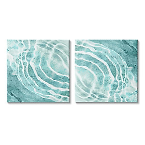 Stupell Industries Calm Blue Water Ripples Clear Tropical Lake, Designed by Maggie Olsen Canvas Wall Art, 2pc, each 24 x 24