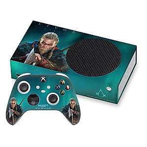 Head Case Designs Officially Licensed Assassin's Creed Male Eivor Valhalla Key Art Vinyl Sticker Gaming Skin Decal Cover Compatible with Xbox Series S Console and Controller Bundle