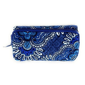 Vera Bradley RFID Wallet Crossbidy Blue Tapestry Quilted Cotton