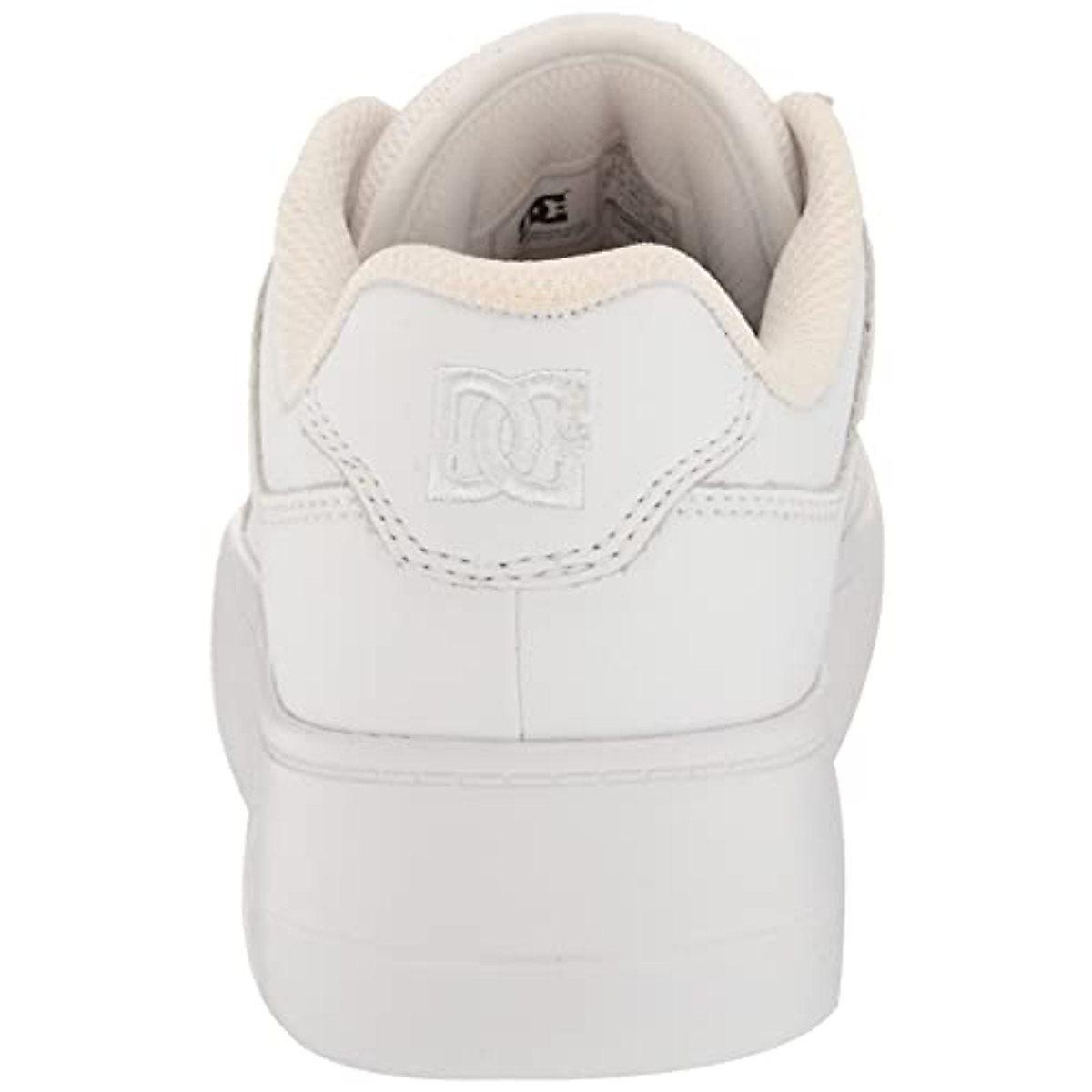 DC Women's Manteca 4 Platform Skate Shoe, White/White, 5