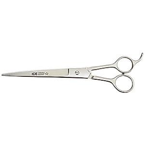 Tamsco Barber Shear 9-Inch Curved Blade Stainless Steel Ice Tempered Beveled Edge Curved
