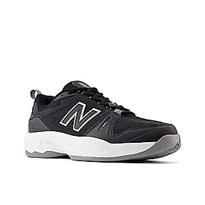 New Balance Men's Fresh Foam X 1007 V1 Tennis Shoe, Black/Grey, 13 Wide