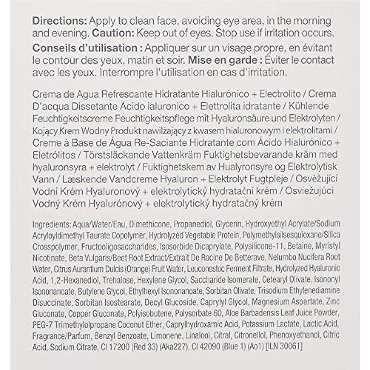 StriVectin Advanced Hydration Re-Quench Water Moisturizing Cream with Hyaluronic Acid and Electrolytes, 1.7 Fl Oz