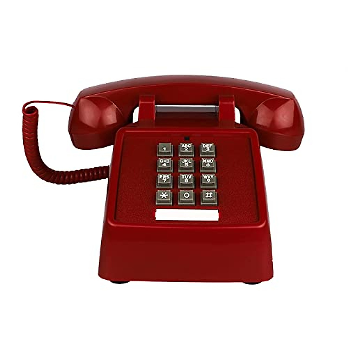 Benotek Landline Phone for Home Retro Amplified Single Line Corded Desk Telephone with Extra Loud Ringer Land Line House Phone Old Fashion Telephones for Seniors (Red), black