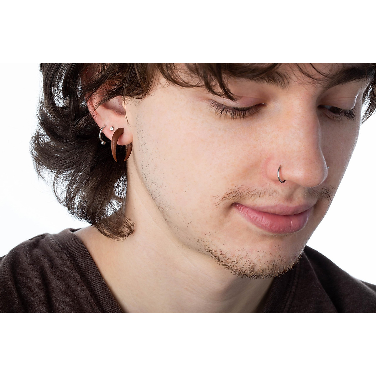 16G Organic Sawo Wood Fake Pincher Taper Plugs, Sold as a Pair (8mm)