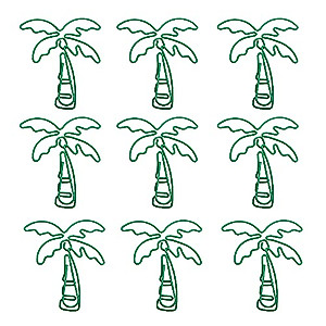 30Pcs Coconut Tree Shape Paper Clips Green Palm Tree Bookmarks Planner Clips for Office School Supplies Birthday Wedding Decoration