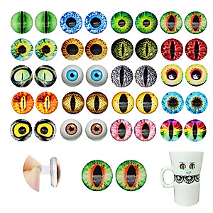 100PCS 10mm Self Adhesive Dragon Animal Googly Wiggle Eyes for DIY Sticker School Classroom Arts Crafts Decoration