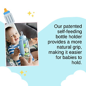 Baby Luvhandles Baby Bottle Holder - Baby Shower Gifts and Accessories for Baby Self Feeding - Improves Motor Skills (Pink)