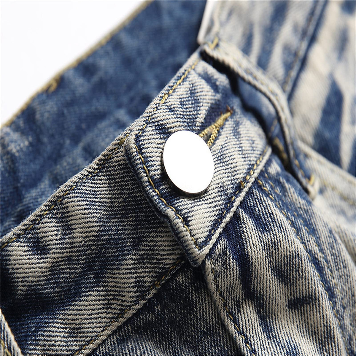 Ripped Jeans for Men Slim Fit Distressed Holes Stretch Denim Pants Classic Destroyed Straight Leg Comfort Jean (Blue,30)