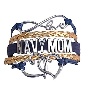Infinity Collection Navy Mom Jewelry, Navy Mom Bracelet, Proud Navy Mom Charm Bracelet - Makes Mom Gifts