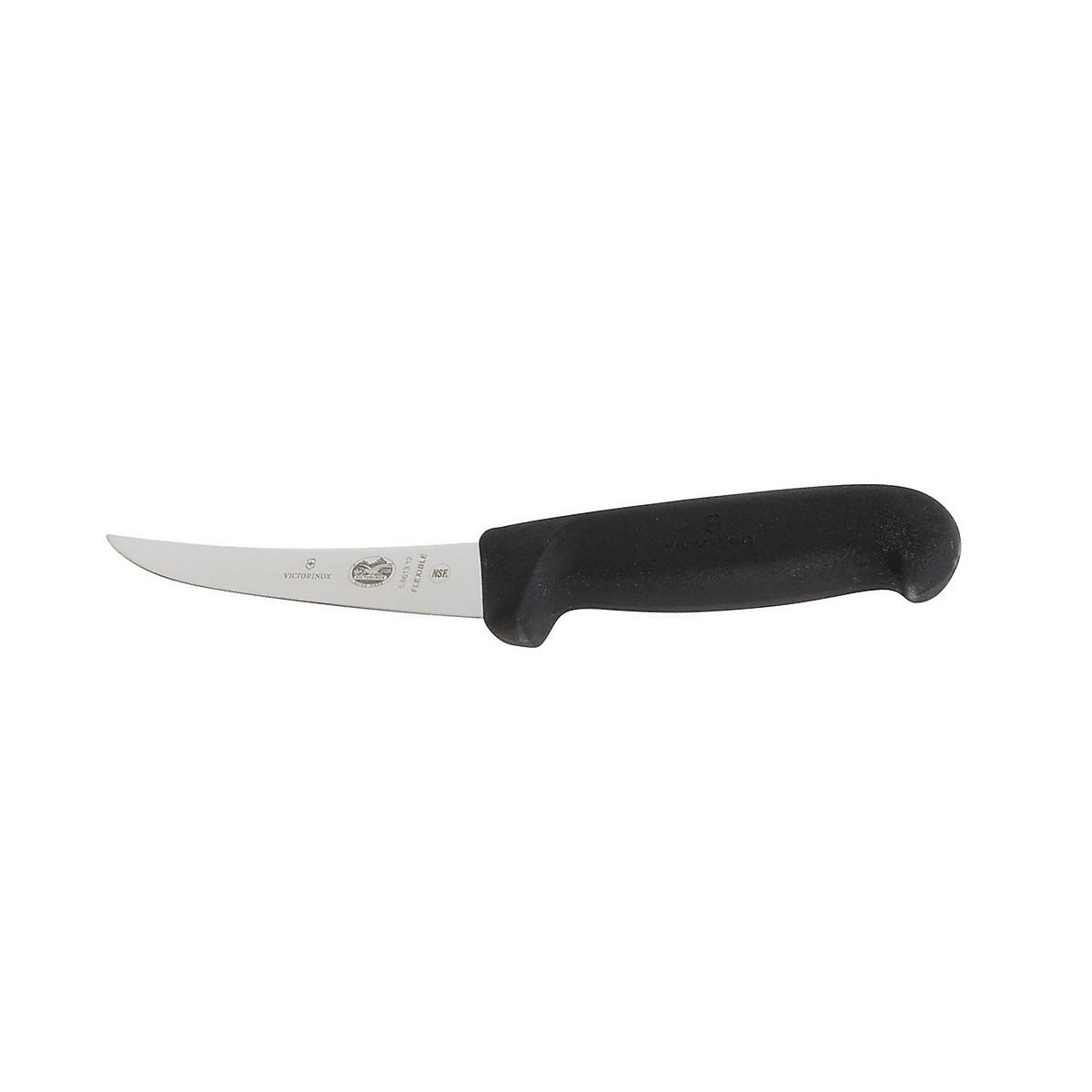 Victorinox Boning Curved Flexible Fibrox Pro Handle, Black, 5"