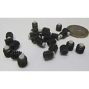 Black Oxide Steel Nylon Tip Set Screw 1/4"-20 x .250" Thread Length 25 pcs