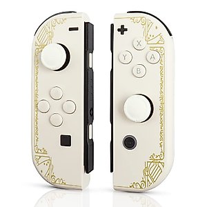 TOPAD Joypads for Nintendo Switch, L/R Wireless Joypad Controller Work with Nintendo Switch/LITE,W/Motion Control/Double Vibration Support Wake-up,No NFC function(Zelda Tears of the Kingdom White)