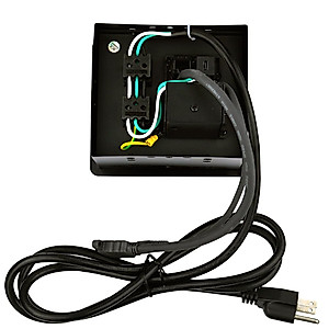 Tabletop Brush Flip Connectivity Box with 2 AC Power + 2 USB Charger + HDMI + 1 3.5mm Audio + USB-C Data + RJ45(cat6) for Conference Room (Black)