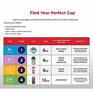 Playtex Sispsters - Stage 3 Paw Patrol Glitter Spout Cup, Spill-Proof, Leak-Proof, Break-Proof - 9 Ounce