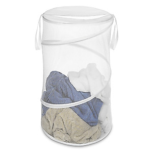 Whitmor 15-Inch Collapsible Hamper White
