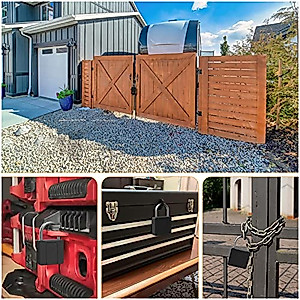 Fingerprint Padlock with Key Backup, Dhiedas Pad Lock with Fingerprint Bluetooth Key Waterproof Heavy Duty Combination Lock for Outdoor Fence Gate Shed Warehouse Gym Storage Yard