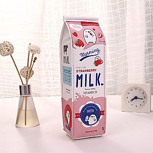 starlit Creative Milk Box Pen Pencil Case Pouch Makeup Bag Toiletry Organizer