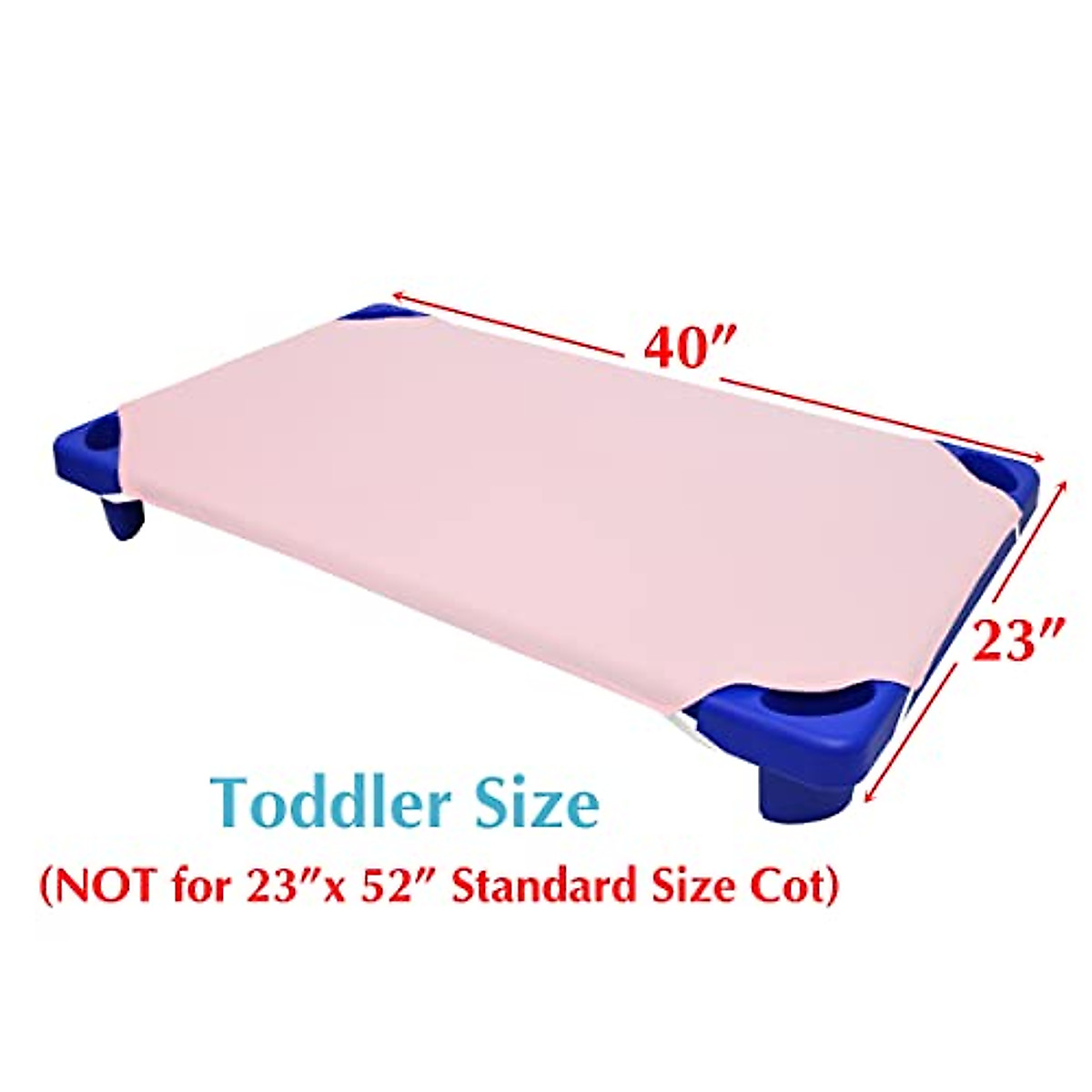 American Baby Company 100% Natural Cotton Percale Toddler Daycare/Pre-School Cot Sheet, Pink, Soft Breathable, for Girls, 23" x 40"