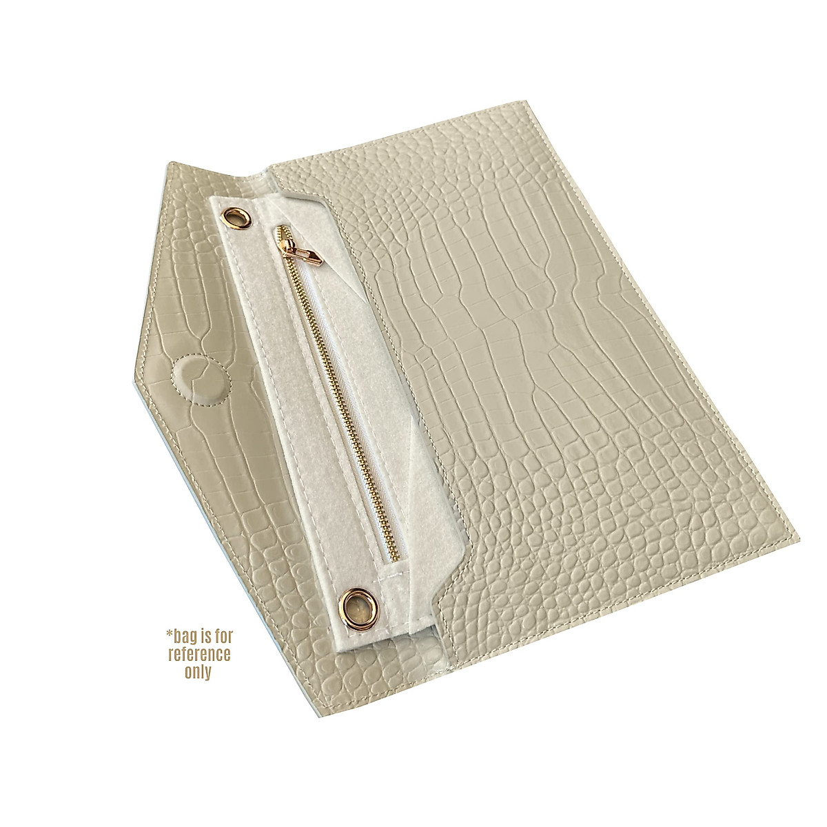 Uptown Clutch Conversion Kit with Gold Chain Wristlet Insert Wallet on Chain WOC Uptown Pouch Insert (Black)