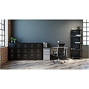 UrbanPro 22-in Deep 3 Drawer - Letter Width - Vertical Metal File Cabinet - Black - Commercial Grade - Fully Assembled
