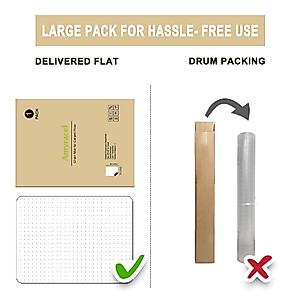 Amyracel Office Chair Mat for Medium Pile Carpet, 36“x 48” Delivered Flat Chair Mat for Carpeted Floors - Easy Chair Rolling, Heavy Duty Studded Desk Chair Mat for Carpet