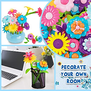 GAMZOO Flower Garden Building Toys Girls Birthday Gifts for 3 4 5 6 Year Old Toddlers STEM Arts and Crafts (150pcs)