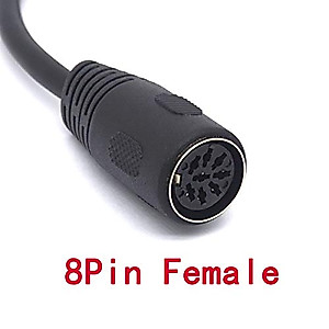 PIIHUSW 8 Pin DIN Cable Large Size Speaker Adapter Lead for Powerlink MK2 MK3 DIN 3 5 7 8 Midi Cord Bang Olufsen B&O BEOLAB (Female to Female 15cm)