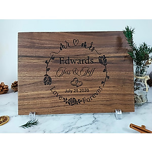 Wedding gifts, Personalized Cutting Boards for Couples, Anniversary, Christmas,Valentines Day, Housewarming Gift - Handmade Customizable Wooden Kitchen Decor Gift for New Homeowners