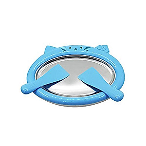 Instant Ice Cream Maker Set, With 2 Spatulas Frozen Yoghurt Plate Mini Freezer Kit Machine Accessories Unplugged Fruit Salad Sweet Spot Roll Pan Gift Birthday For Kids Home Party