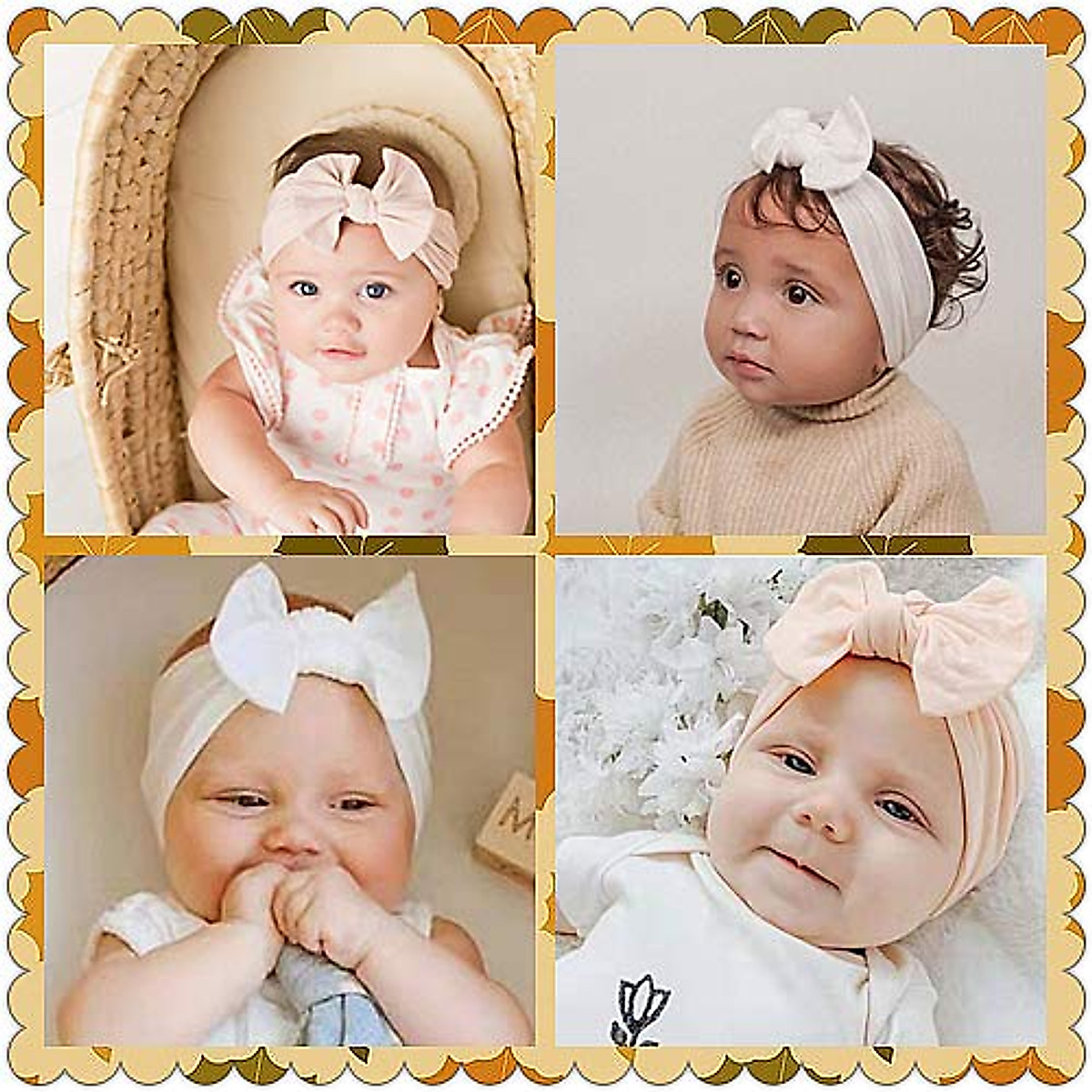 URKEY Soft Knot Headbands for Baby Girls - Handmade Hair Accessories for Newborn, Infant, Toddlers, and Kids