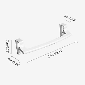 Over Towel Hand Towel and Washcloth Rack for Bathroom and Kitchen Cabinet 9.45x2.35x2.76inch