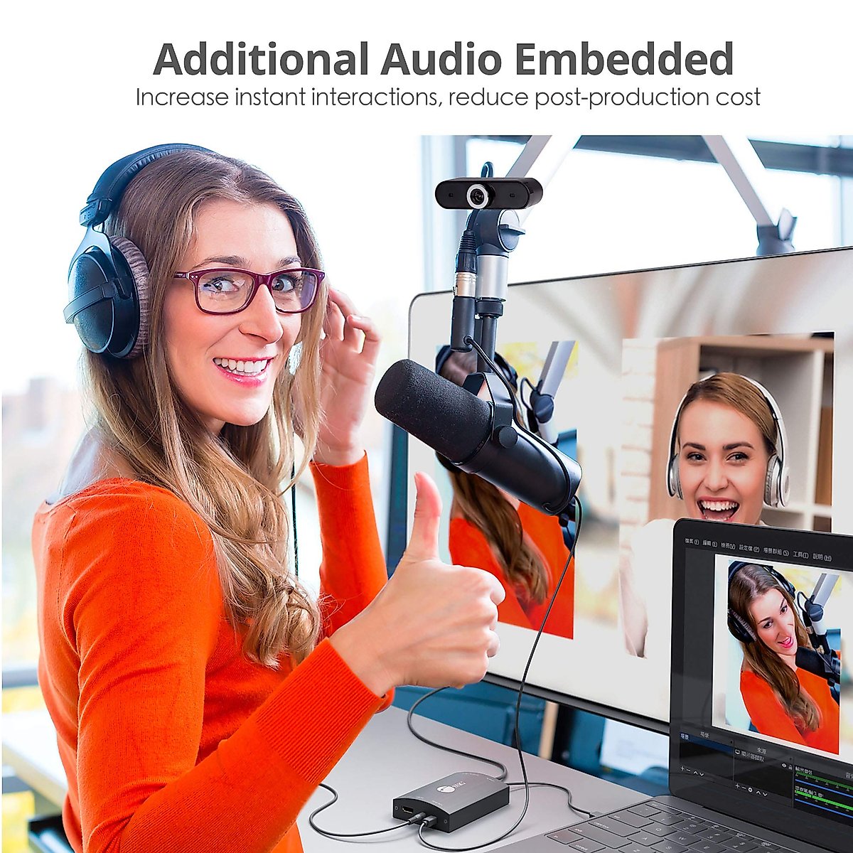 SIIG USB 3.0 HDMI A/V Capture Card with 4K60 Loop Out, HDMI 4K60 Capture USB 3.0 1080p Record,Audio Extract & Microphone,for DSLR Camcorder Live Streaming,Video Conference,TAA Compliant CE-H26H11-S1