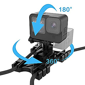 MEKNIC Net Chain Link Action Camera Fence Mount Compatible with GoPro Hero Cameras and Insta360 One X2,Smart Phones and Other Action Cameras for Softball Baseball Tennis Football Games Recording