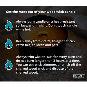 Holzer Custom Candles, Personalized Gifts, Wood Wick Scented/Unscented Custom Candle | Coconut Soy Wax | Handmade in CT USA by Holzer Handcrafted | 6oz in Black Tin Customized Label