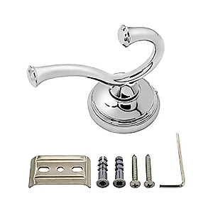 LOWCUS 79735 Robe Hook, Solid Metal, Chrome