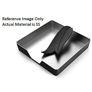 Kamenstein Horizontal Napkin Holder with Leaf Arm, 7-Inch, Stainless Steel