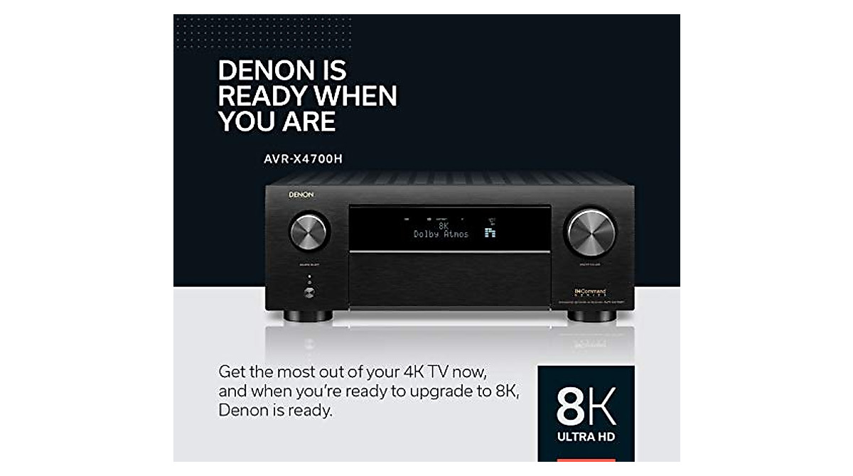 Denon AVR-X4700H 8K Ultra HD AV Receiver | 3D Audio & Gaming Power