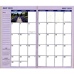 Gardens 2023 - 2024 2 Year Pocket Planner / Inspirations Calendar / Organizer - Monthly Page Format