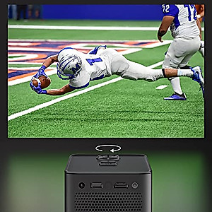 Smart Projector , Mini Projector Native 1080P,150 ANSI Lumen 9500L Portable Projector, Projector with WIFI and Bluetooth Remote Control,Support 4K Compatible with TV Stick,Laptop,iOS & Android (Black)