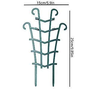 Mini Garden Trellis for Indoor and Outdoor Climbing Plants - Stackable Plant Trellis - Plastic Potted Plant Support (8, Horn Shape)