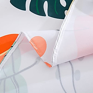 QiCHo Tropical Birds Toucan Round Tablecloth Thicken Desk Cloth Washable Table Cover, Hawaiian Theme Table Cloth for Kitchen Daily Dinning Party Tabletop Decor 70 Inch